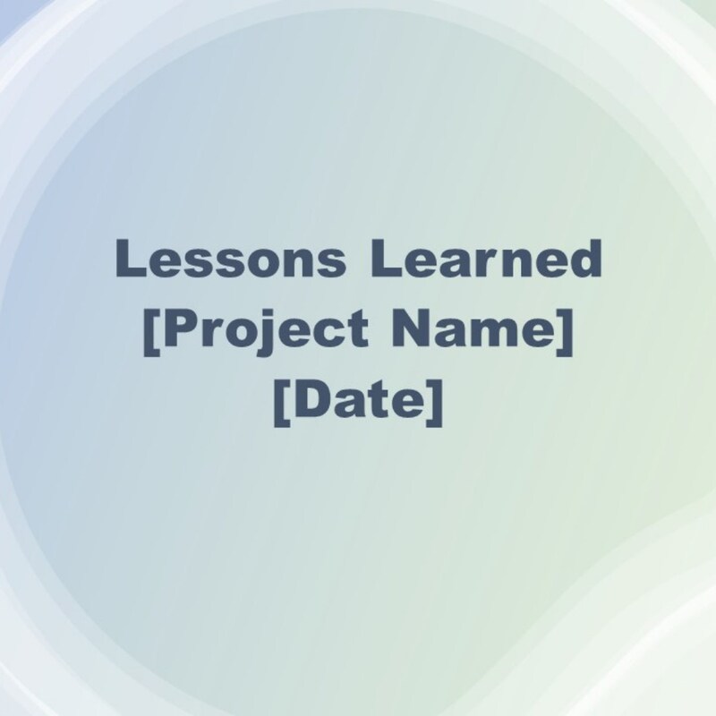 Lesson Learned Template - Etsy