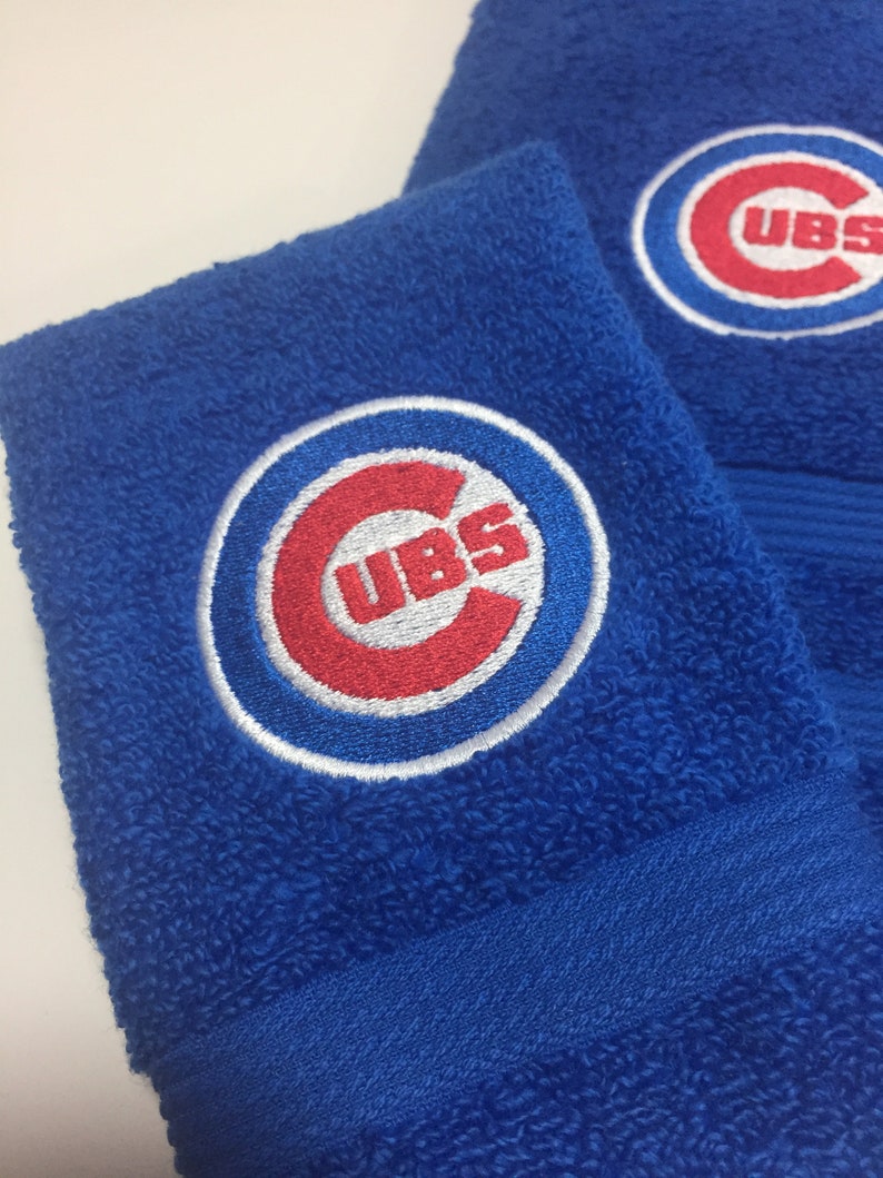 Chicago Cubs Towel Cubs Washcloth Cubs Bathroom Towel Cubs | Etsy
