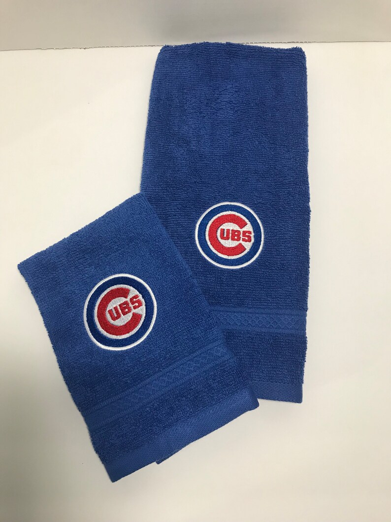 Chicago Cubs Towel Cubs Washcloth Cubs Bathroom Towel Cubs - Etsy