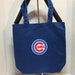 Chicago Cubs Tote Bag, Cubs Tote, Cubs Womans Gift, Canvas Bag, Cubs ...