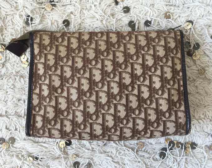 Vintage CHRISTIAN DIOR Trotter Signature Brown Logo Diorissimo Monogram ...