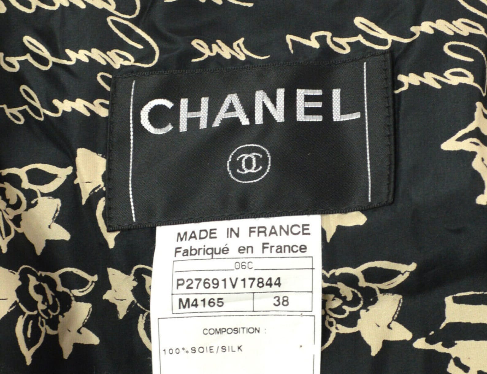 Vintage CHANEL Monogram Logo CC ICONS Mademoiselle Black Silk | Etsy