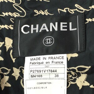 Vintage CHANEL Monogram Logo CC ICONS Mademoiselle Black Silk | Etsy