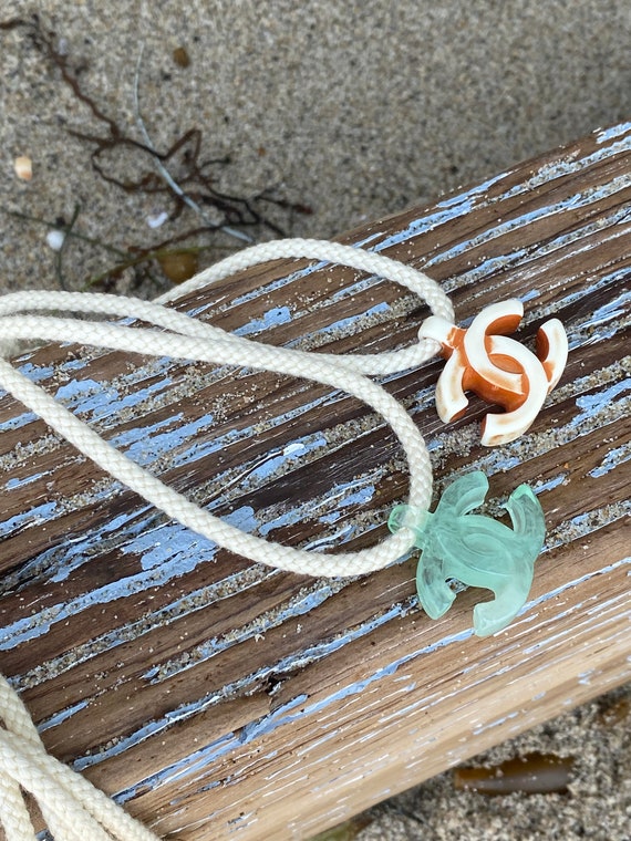 Vintage CHANEL Large CC Logo BEIGE Resin Charm Pendant Necklace Jewelry authentic Etsy