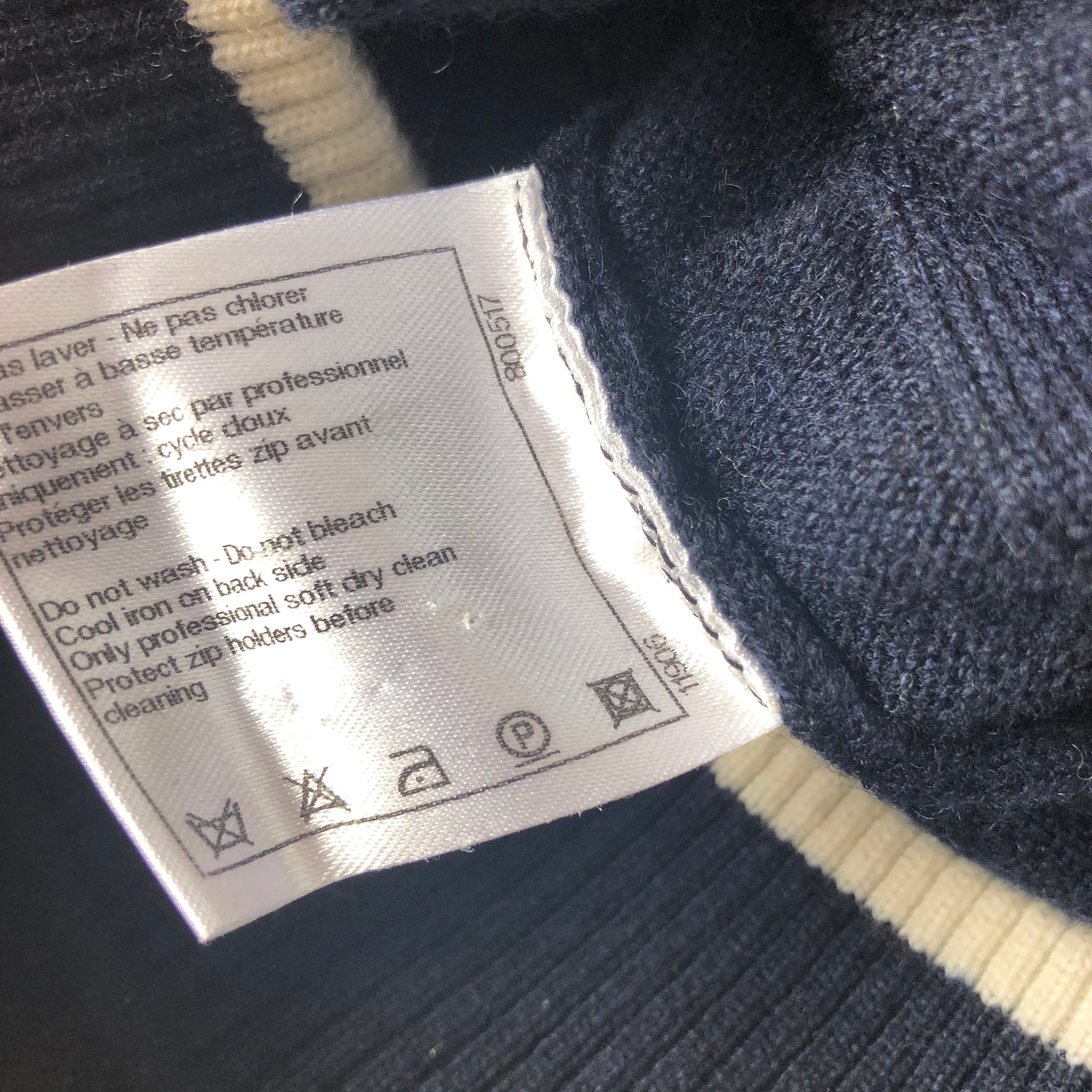 Vintage CHANEL Logo Monogram CASHMERE Knit Jacket Navy Blue - Etsy