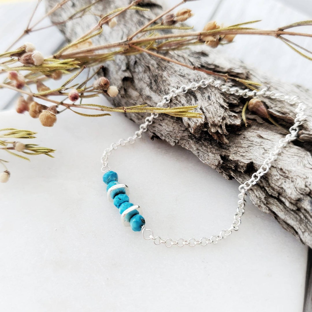 Turquoise Bracelet December Birthstone Bracelet Gemstone - Etsy