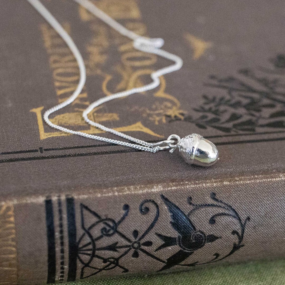 Small Sterling Silver Acorn Pendant, a Perfect Woodland Charm for ...