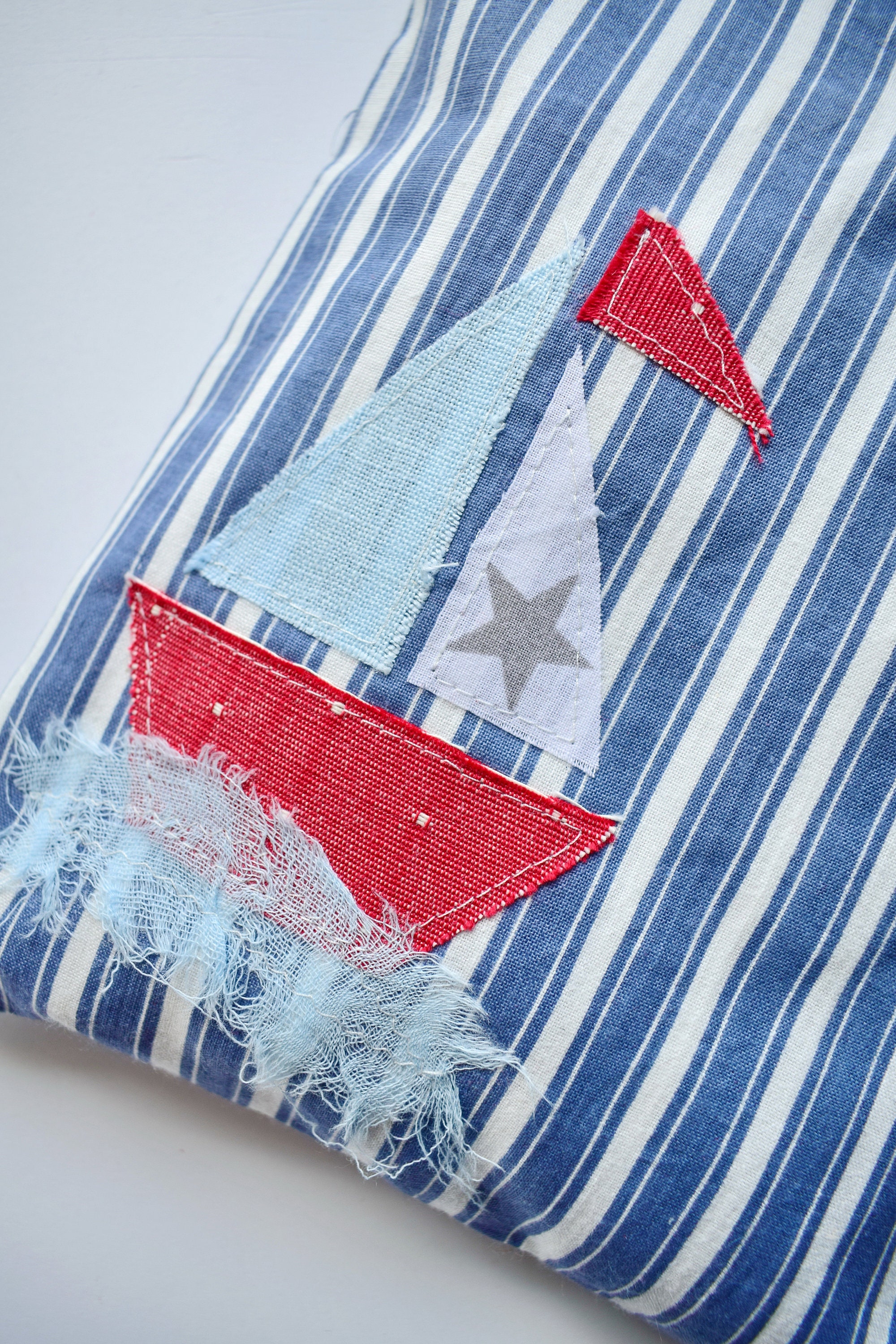 Nautical Slow Stitch Kit, Textile Collage, Fabric Art, Junk Journal ...