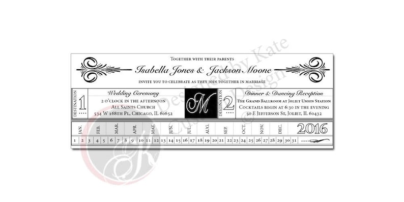 Vintage Train Ticket Wedding Invitation Set - Etsy