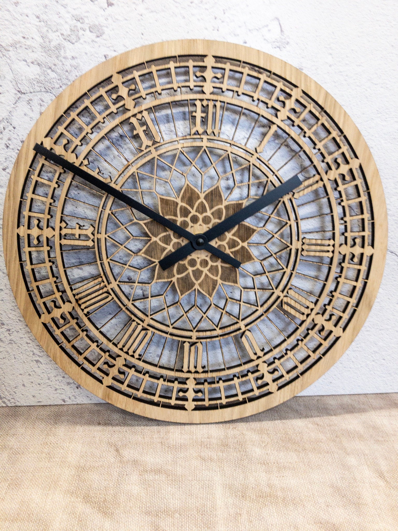 Big Ben Clock Real Oak Face Modern Wall Clock - Etsy