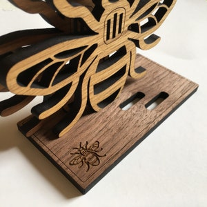 Manchester Bee Coaster - Oak Wood Coaster - Honeycomb Wings ...