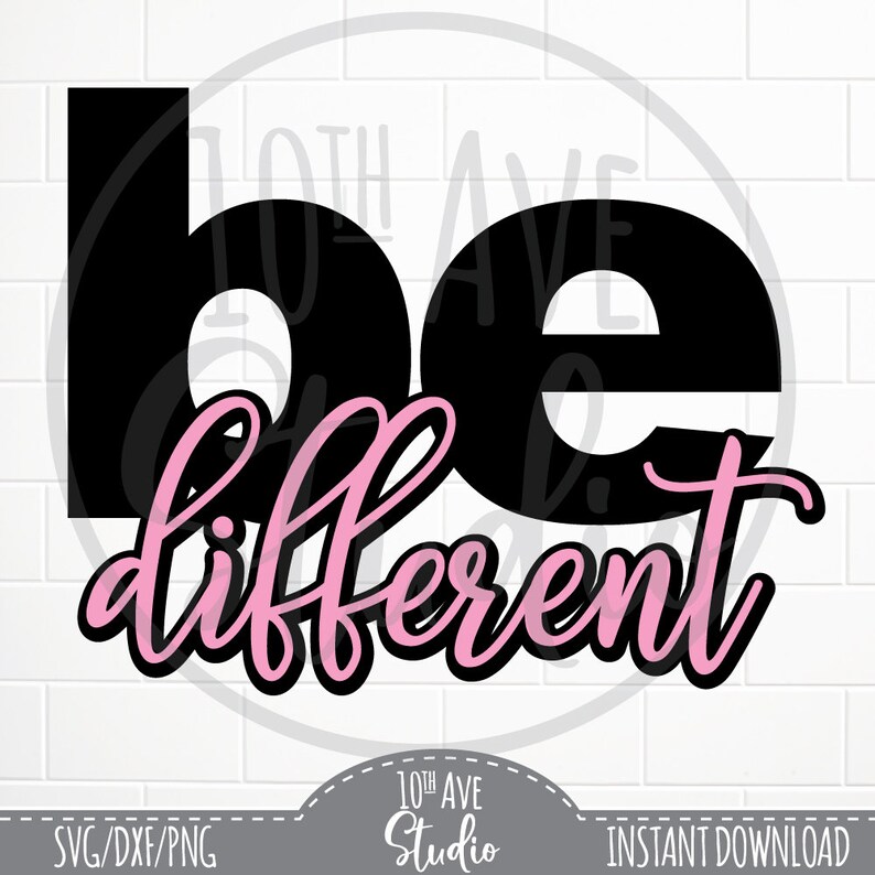 Be Different SVG/DXF/PNG Clipart and Cut Files for Heat - Etsy Denmark