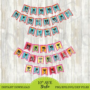 Carnival Circus Banner Printable Letters With Flags Multi-layer SVG ...