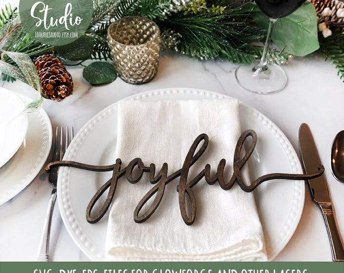 Place Setting Plate Words Bundle - 16 Words Standard and Holiday ...