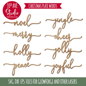 Place Setting Plate Words Bundle - 16 Words Standard and Holiday ...