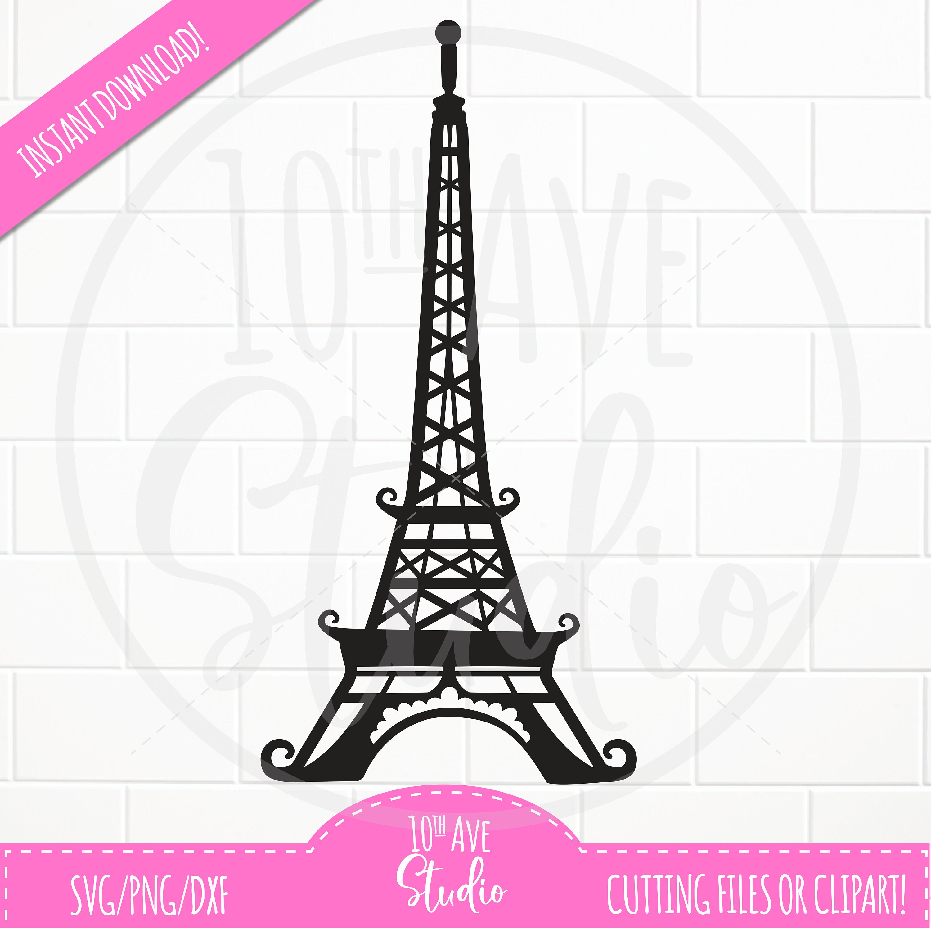 Eiffel Tower Paris SVG/DXF/PNG Cut File For Cricut Silhouette | Etsy