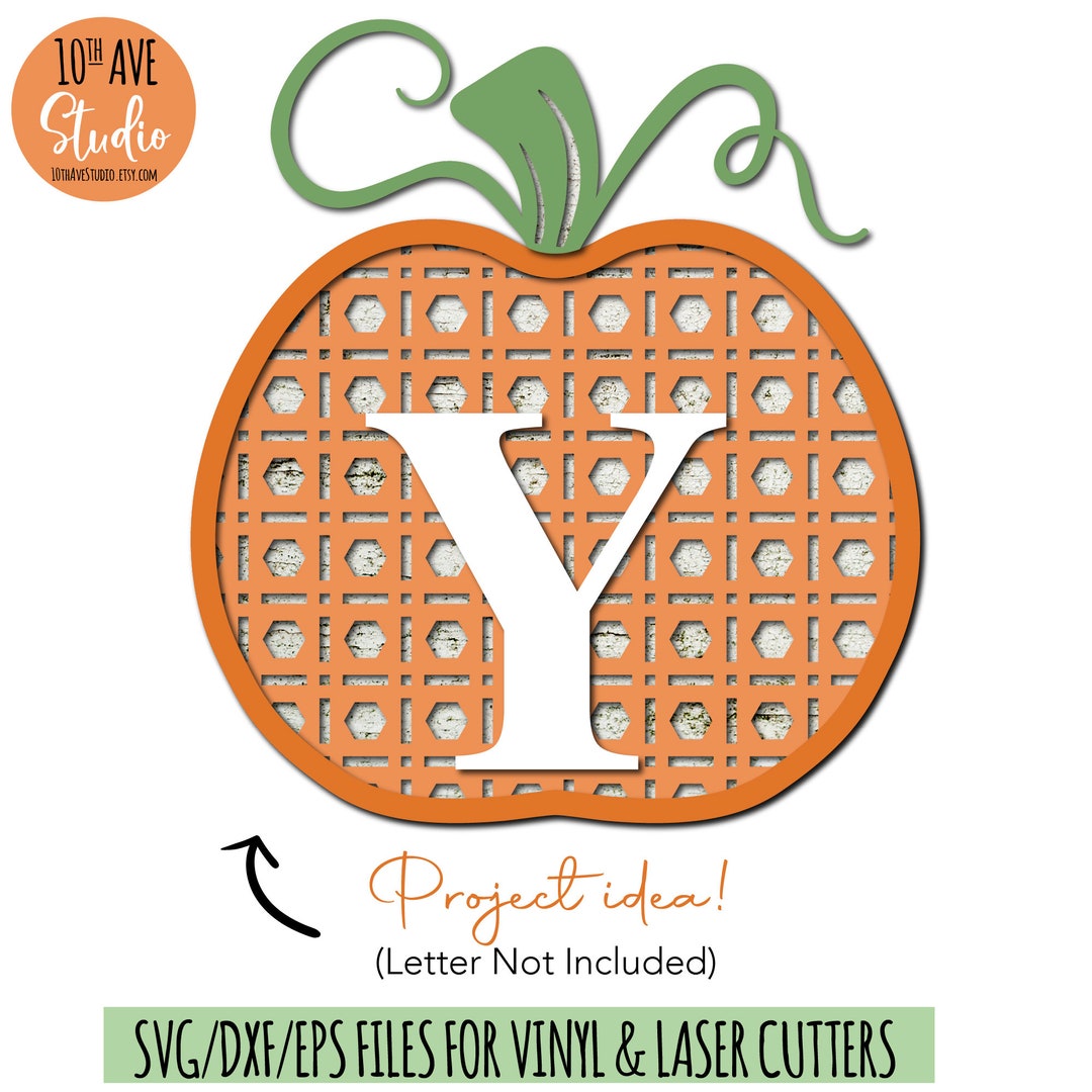Rattan Cane Pumpkin Wall Decor or Tier Tray SVG EPS DXF Files in 3 ...