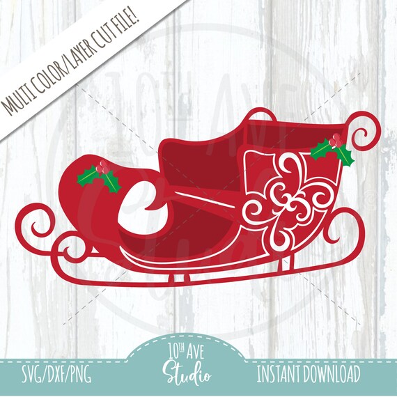 Clipart Slitta Di Natale