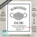 Face Masks Required Printable Sign 8.5" X 11" Edit in Your Browser ...