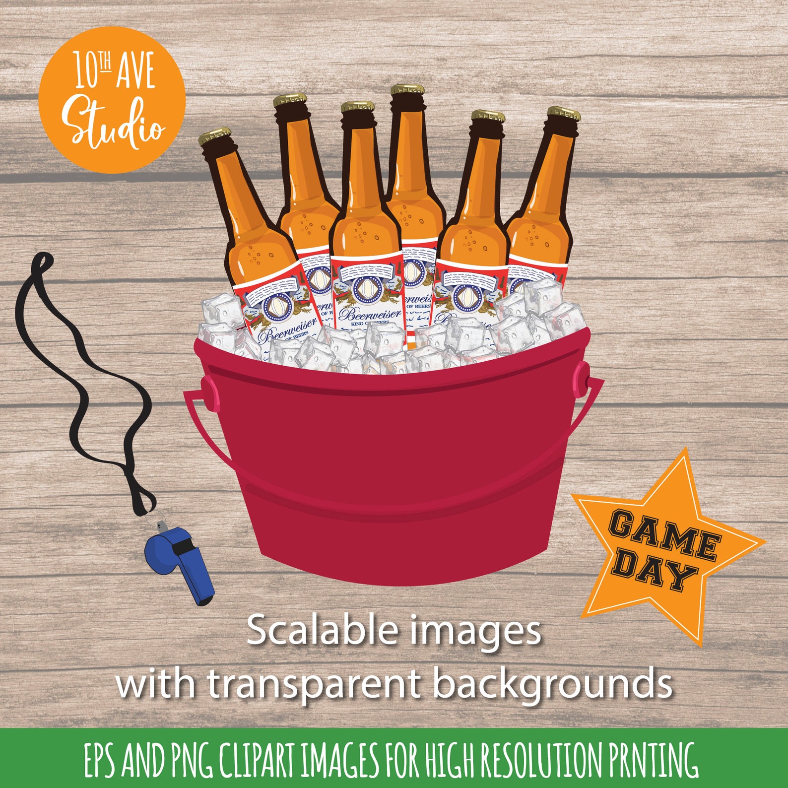 Football Super Bowl Party Clipart EPS and PNG Tailgate - Etsy