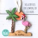 Personalized Christmas Flamingo on Beach Layered Holiday | Etsy