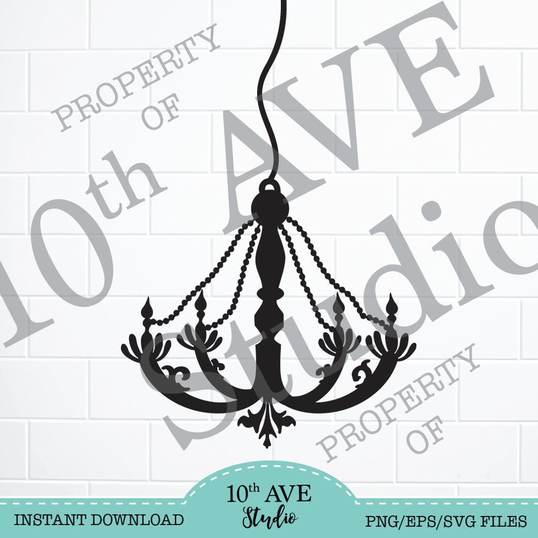 Chandelier SVG/PNG/EPS Clipart and Cut Files - Etsy