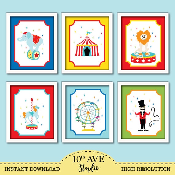 Carnival Circus 8x10 Instant Download Print Your Own Wall Art | Etsy