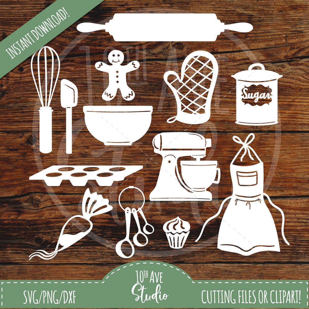 Baking Items Multi-layer Stackable SVG/DXF/PNG Cut Files for Cricut ...
