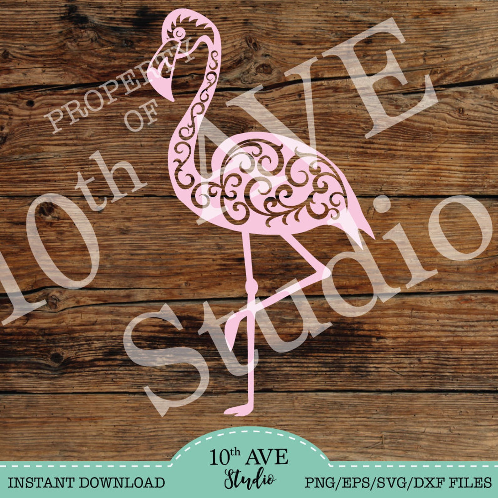 Flamingo SVG Clipart and Cut Files for Laser Cutting Cards, Heat ...