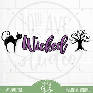 Halloween Wicked Banner Svg/png/dxf Clipart and Cut File for Heat ...