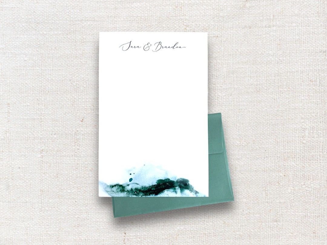 Letter Writing Stationery Set Personalized Green Granite Perfect Letter ...