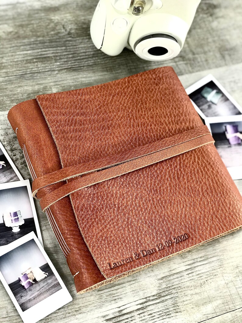 Personalized Leather Photo Album Perfect for Mini Instant | Etsy