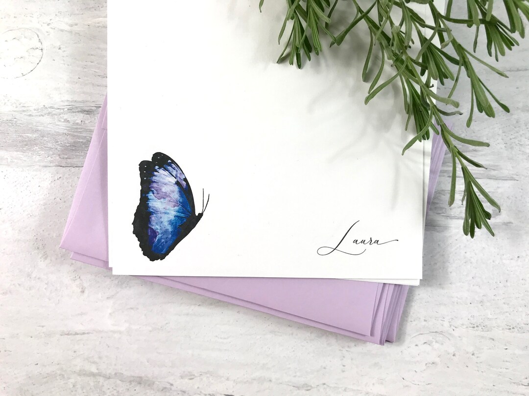 Butterfly Letter Writing Stationery Set Personalized Perfect Letter ...
