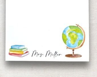Custom Sticky Note Pads Globe // Personalized Gift Idea - Etsy