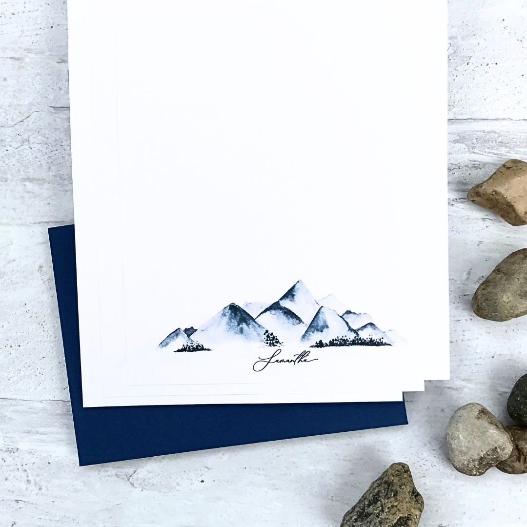 Mountain Letter Writing Stationery Set Personalized Perfect Letter ...