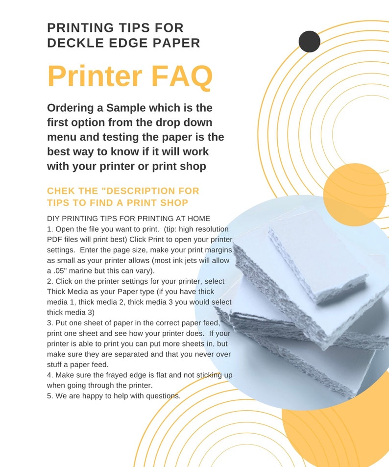 Deckled Edge Paper Hand Torn 135lb/290gsm Great for - Etsy