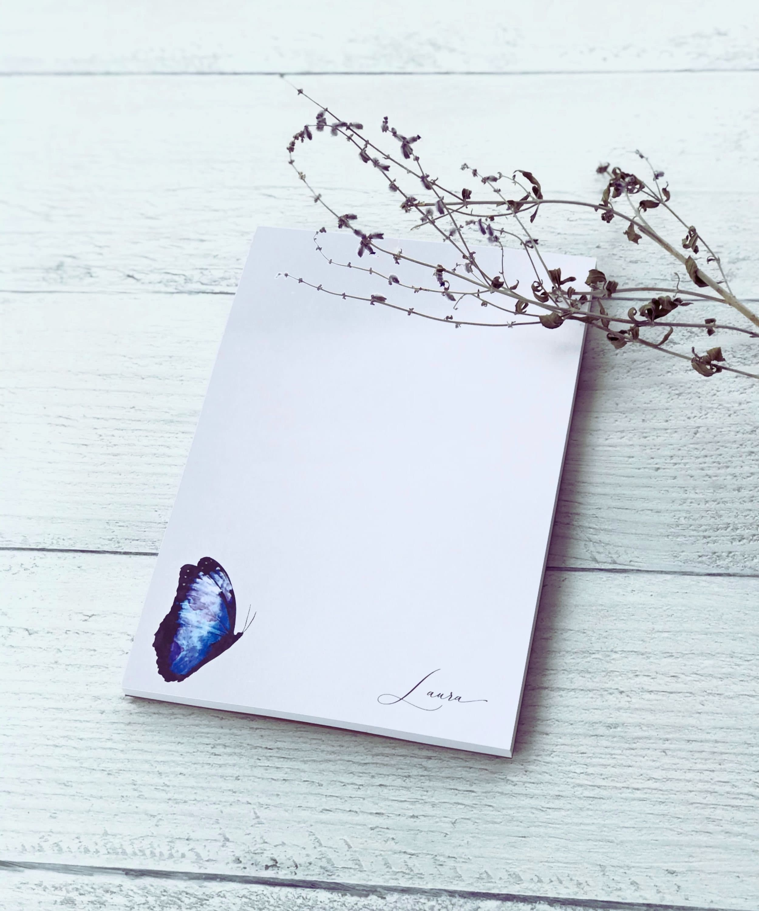 Personalized Butterfly Notepad Custom Notepad Design 31 - Etsy