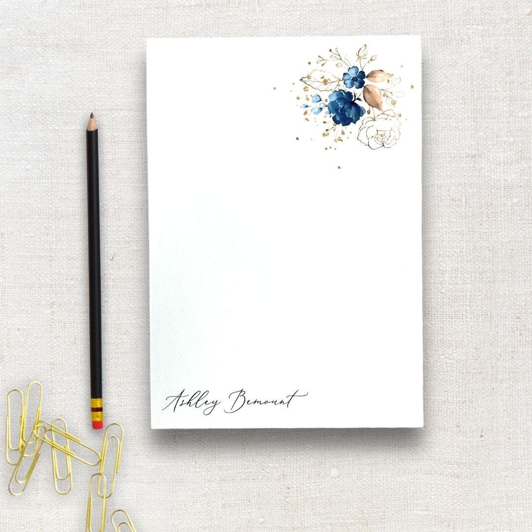Personalized Floral Notepad Custom Notepad Design 11 - Etsy