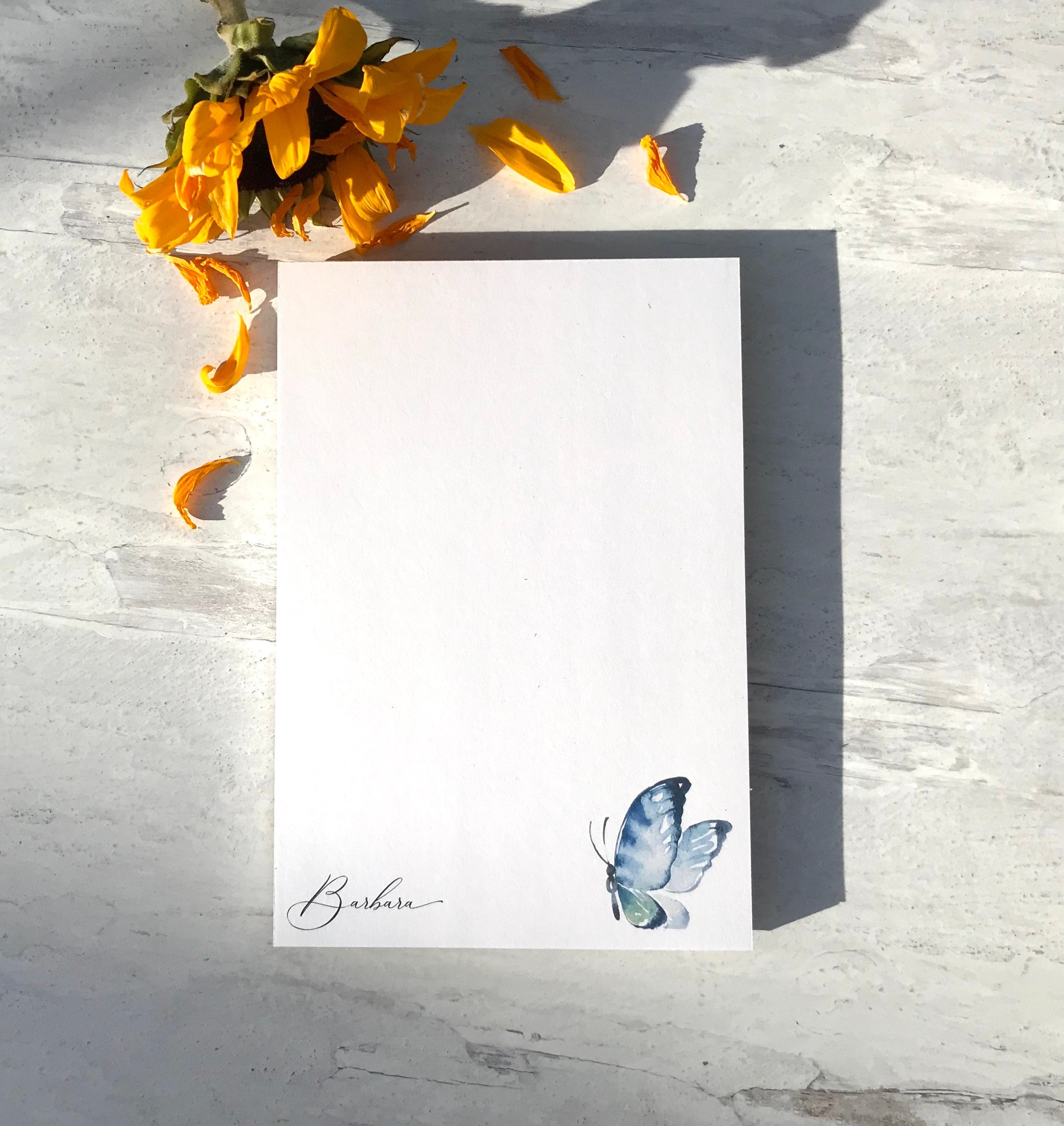 Personalized Butterfly Notepad Custom Notepad Design 32 Etsy 