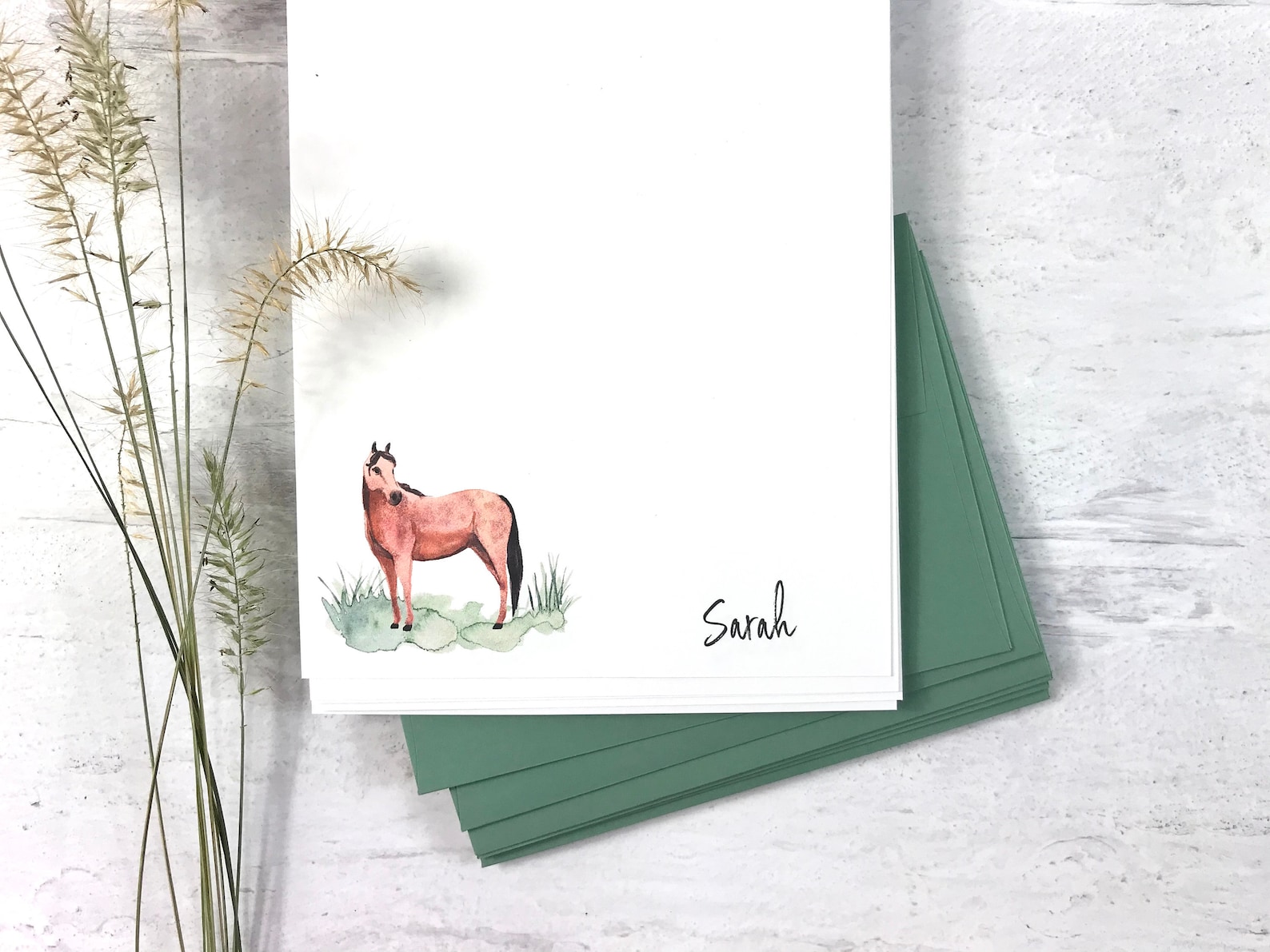 Horse Letter Writing Stationery Set Personalized Perfect - Etsy