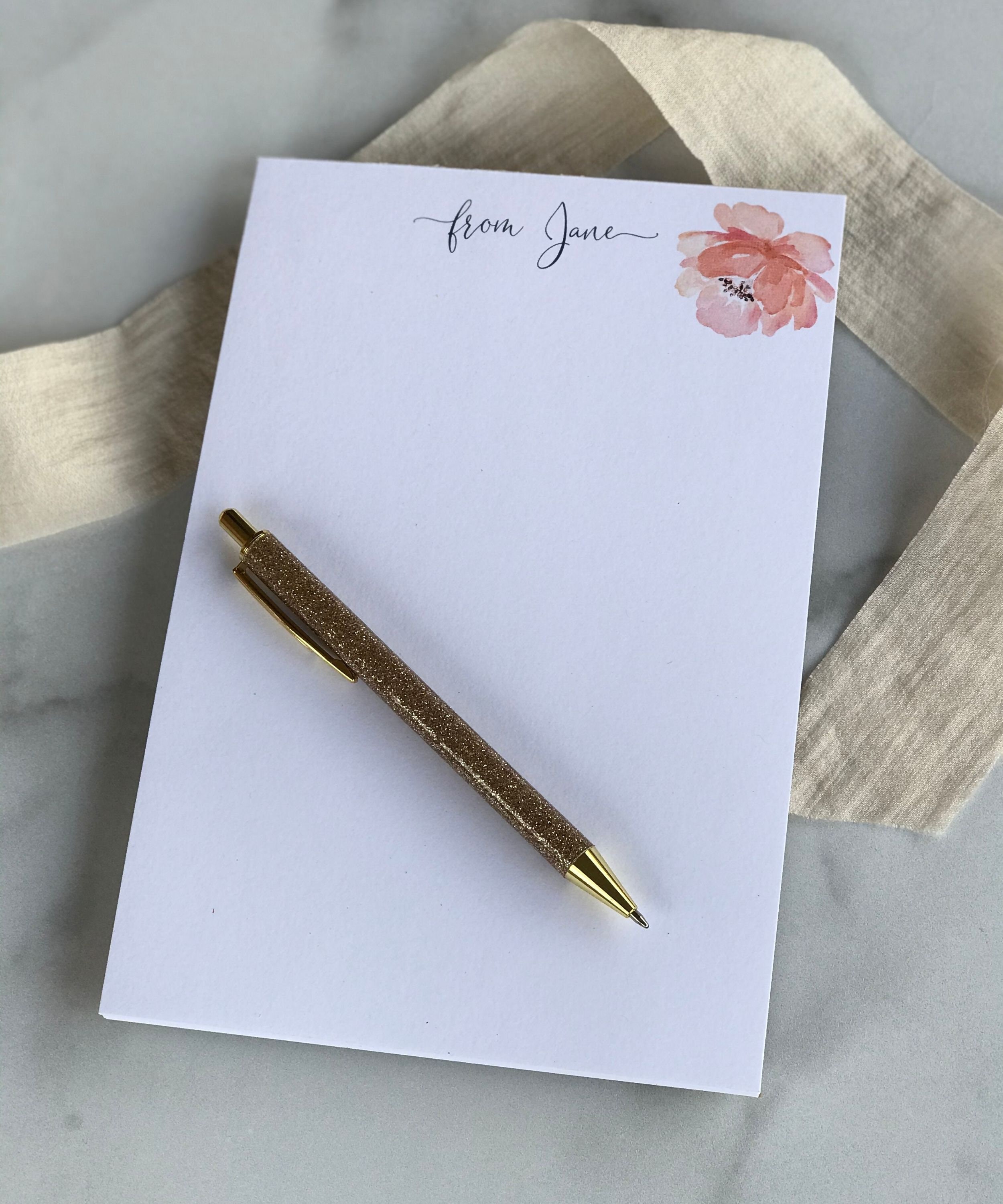 Personalized Floral Notepad Design 6 - Etsy