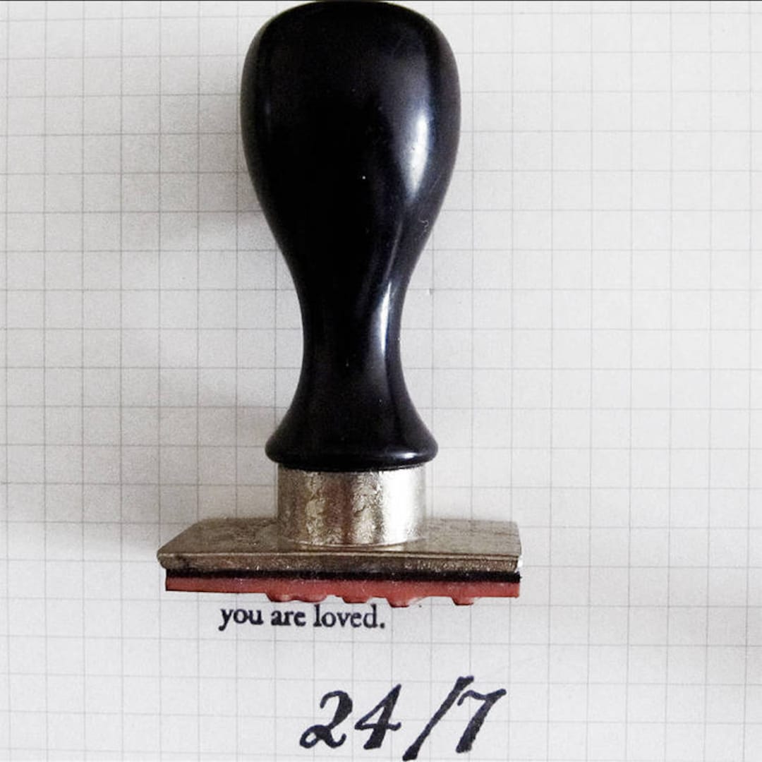 You Are Loved 24/7 Vintage Brass Ink Stamp - Etsy