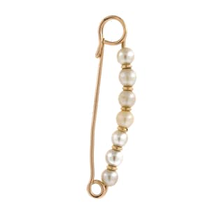 Cultured Pearl Safety Pin Brooch Diaper Pin 18K Yellow Gold Vintage Estate 1.75 - Etsy
