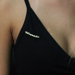 Cultured Pearl Safety Pin Brooch Diaper Pin 18K Yellow Gold Vintage Estate 1.75 - Etsy