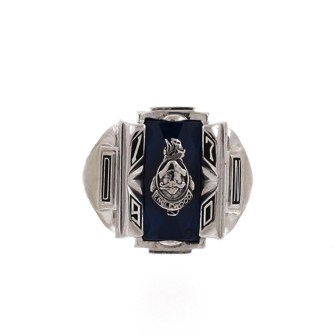 Englewood High School Class Ring 1970 10K White Gold Josten Vintage ...