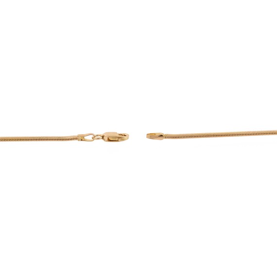 Square Snake Link Chain Necklace 14K Italian Yellow G… - Gem