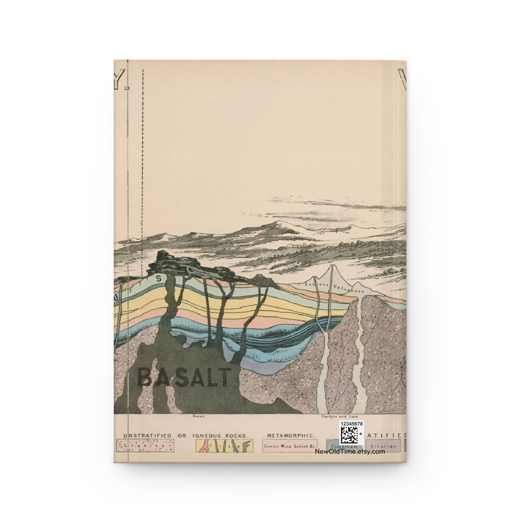 Geological Diagram Hardcover Notebook, Earth's Crust Section 1850 ...