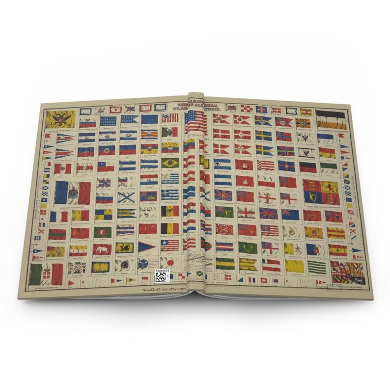 Flags of All Nations Hardcover Journal Matte - Travel Notebook, World ...