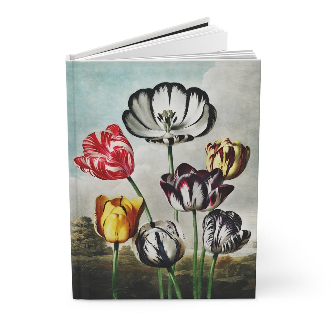 Tulips Botanical Art Hardcover Journal: Floral Diary, Gardener Planner ...