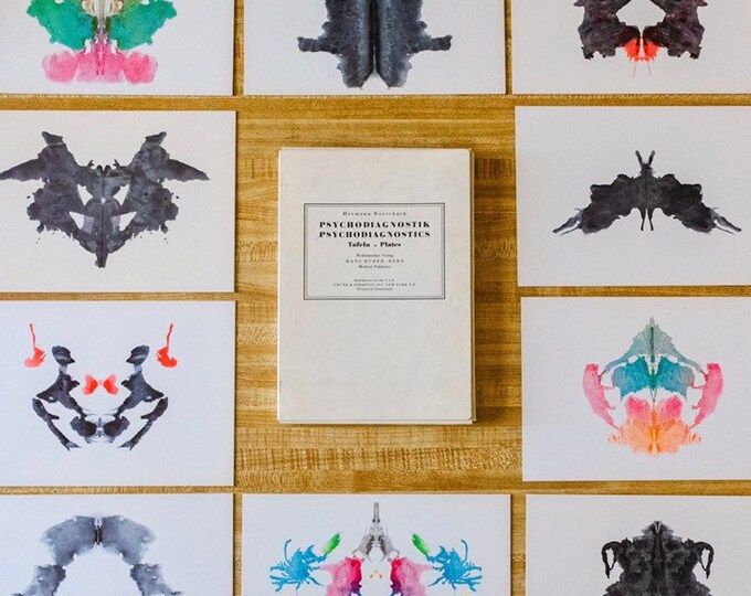 RARE Vintage 1940s Hermann Rorschach Psychodiagnostic Plates Inkblot ...